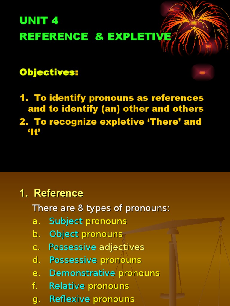 A Guide to Pronouns, References, and Expletives | PDF | Pronoun ...
