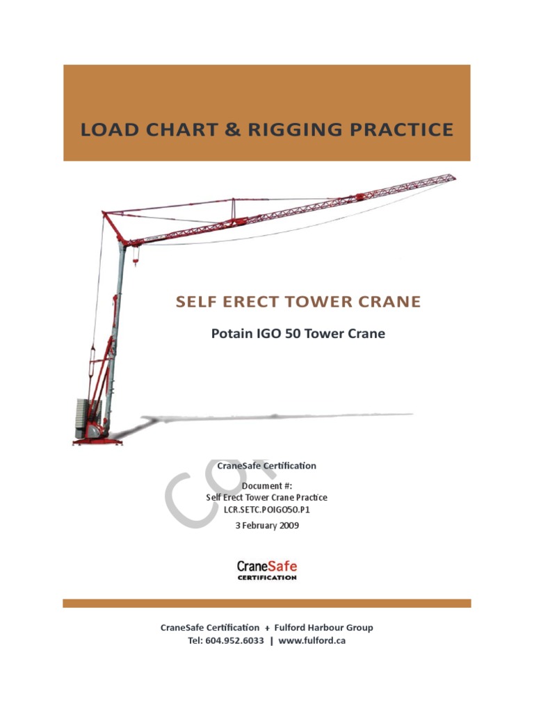 Reference Copy Only: Load Chart & Rigging Practice | PDF | Crane (Machine)