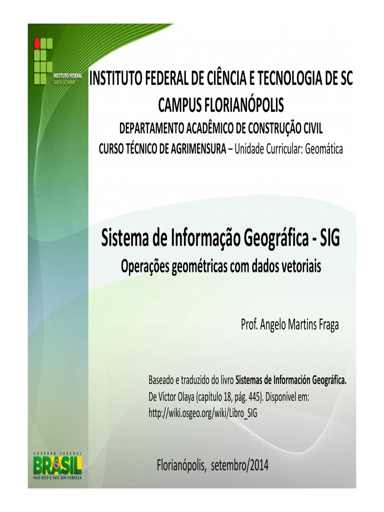 4aula SIG Operacoes Geometricas de Vetores | PDF | Sistema de ...
