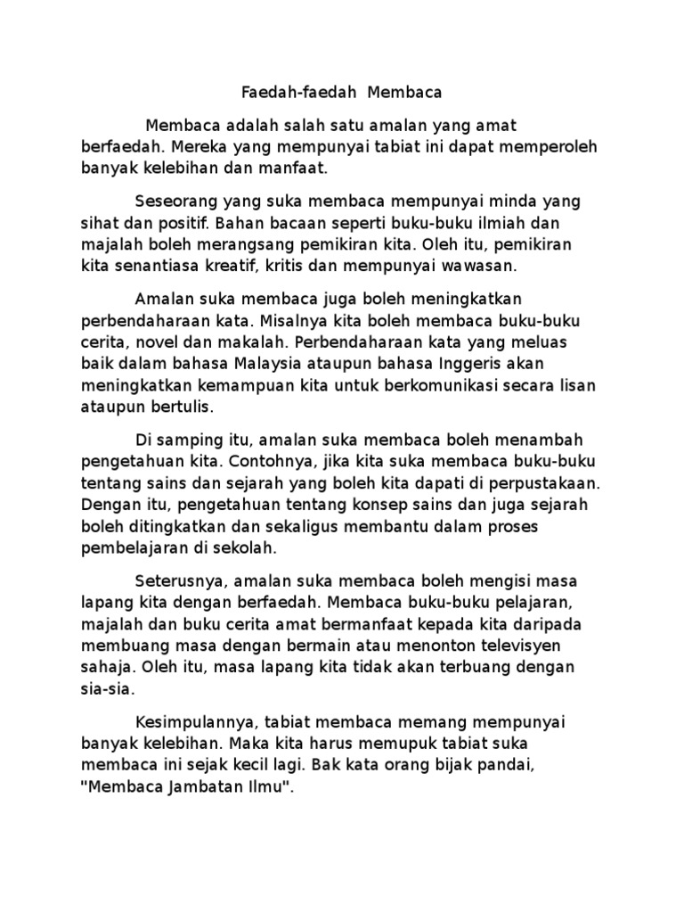 Faedah Membaca | PDF