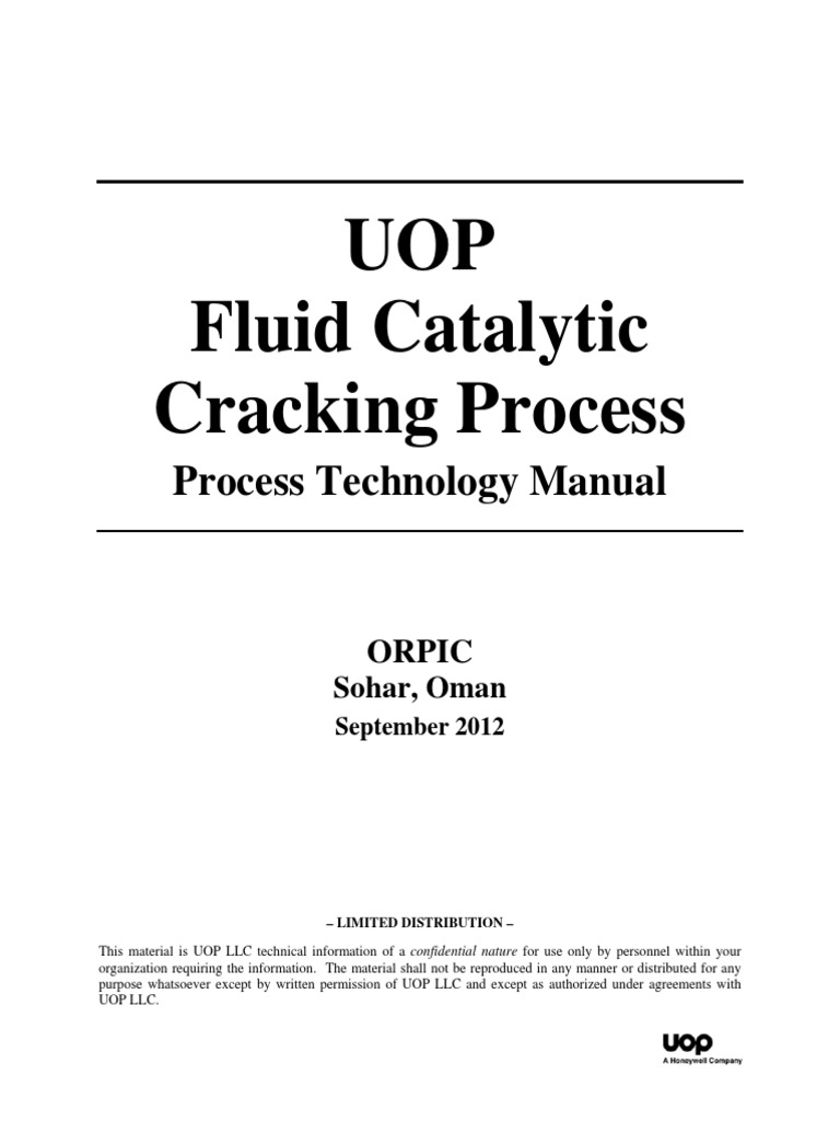 RFCC Process Technology Manual PDF | PDF | Cracking (Chemistry) | Oil ...