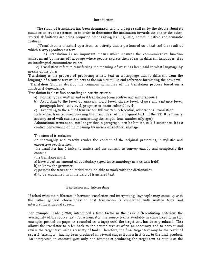 Lesson 1 Translation | PDF | Translations | Language Interpretation