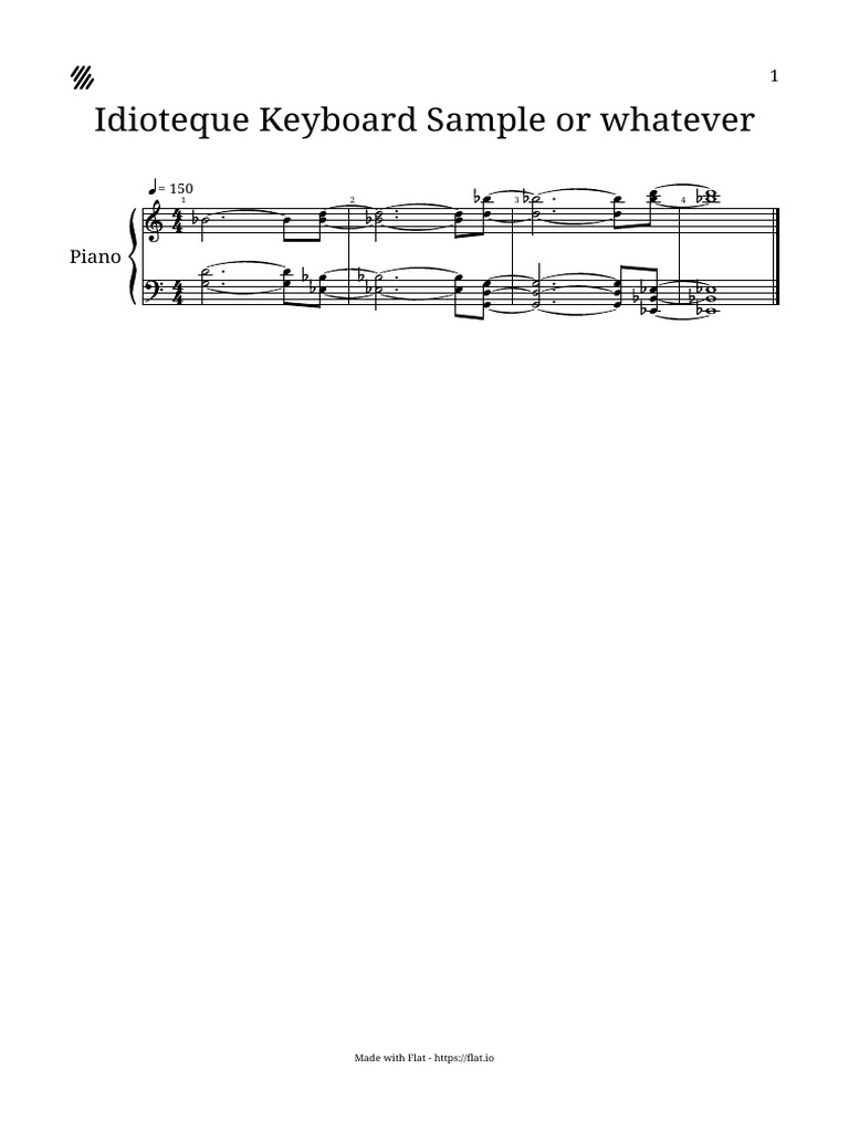 Idioteque Keyboard Sample or Whatever | PDF