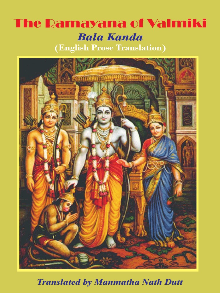 Valmiki Ramayana - MN Dutt - Volume 1 - Bala Kanda PDF | PDF