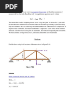 Method of Joints Solved Examples | PDF | Truss | Structural Engineering