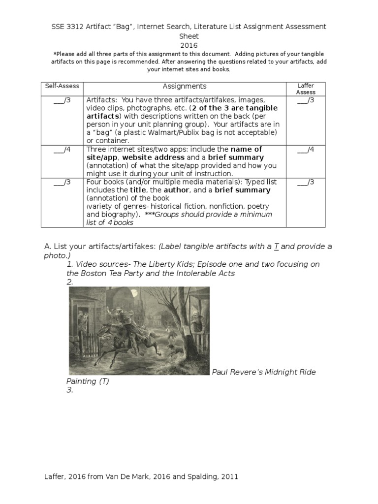 Artifact Bag - Updated | PDF | Websites | Internet