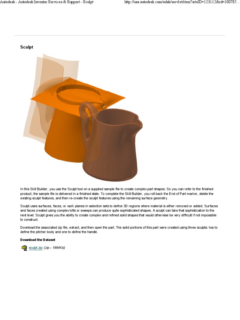 Autodesk Inventor - Sculpting | PDF | Plane (Geometry) | Shape