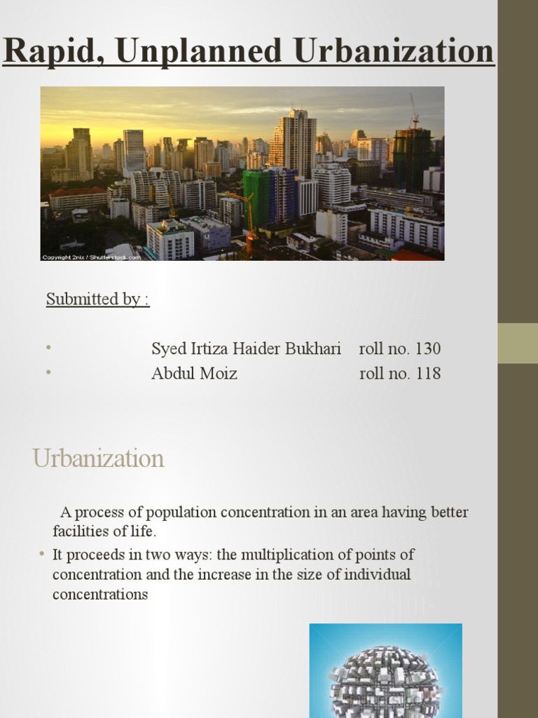Rapid, Unplanned Urbanization in Lahore: Examining the Economic ...