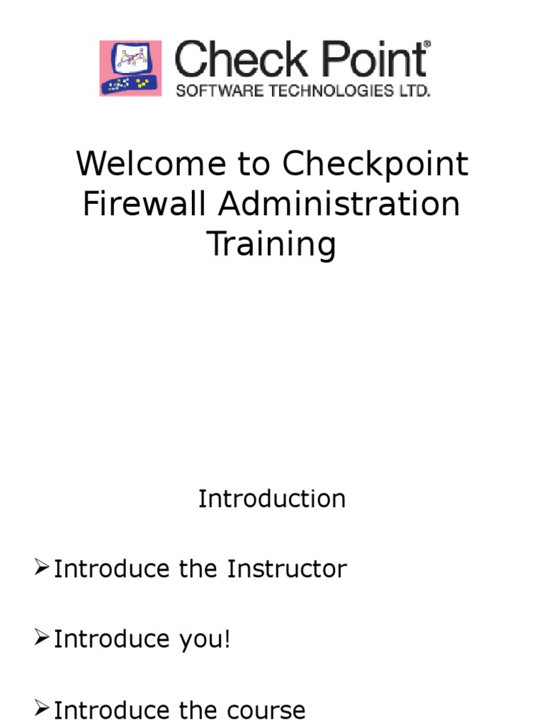 Checkpoint Firewall Administration Training Part1 | PDF | Firewall (Computing) | Gateway ...