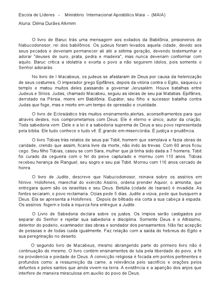 Mensagens do Livro de Baruc e Outros | PDF | Babilônia | Idolatria