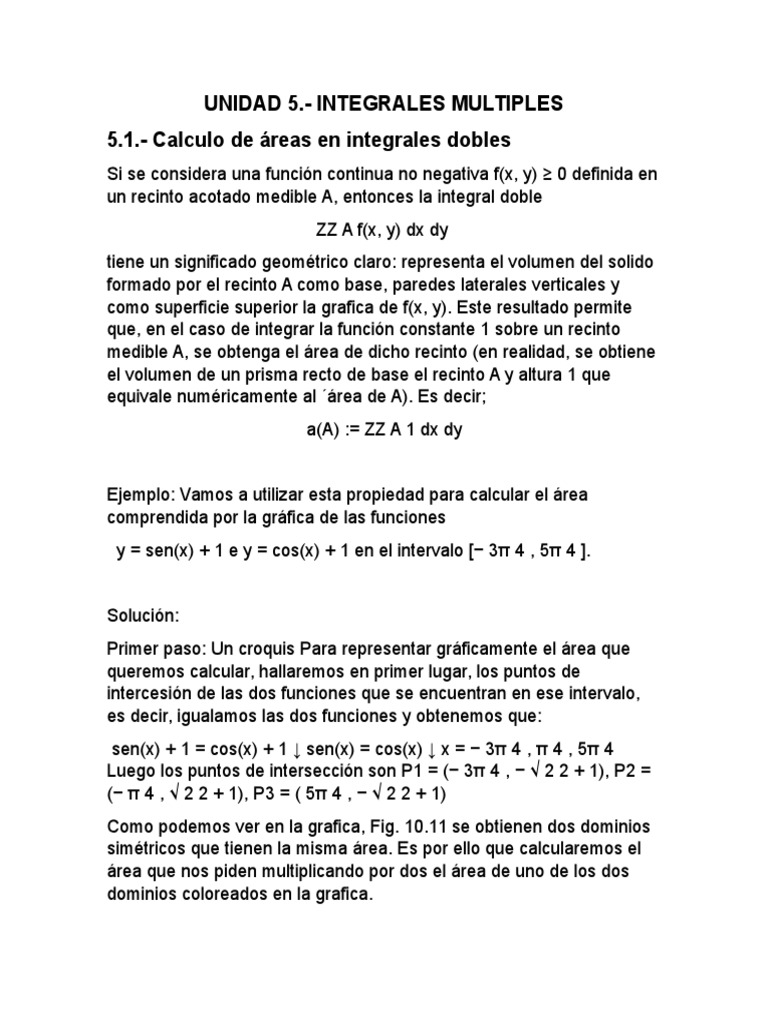 Unidad 5 | PDF | Integral | Vector Euclidiano