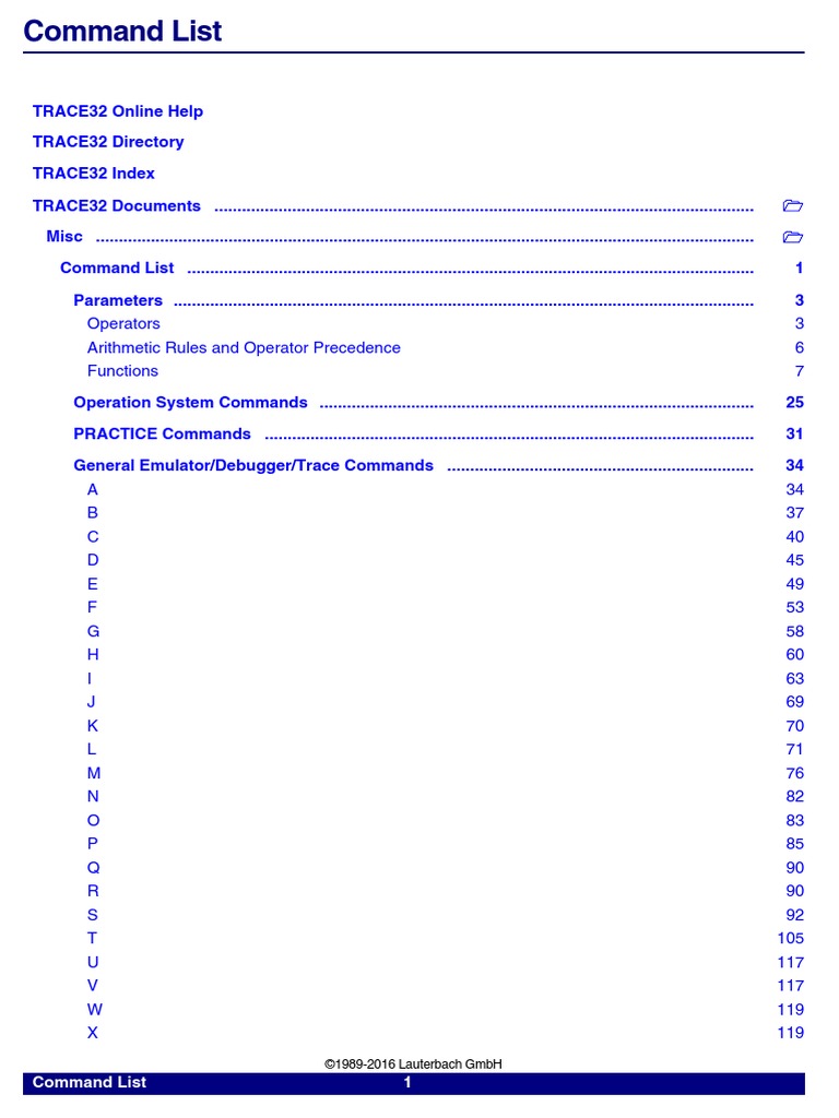 Command List | PDF | Cpu Cache | Digital Electronics