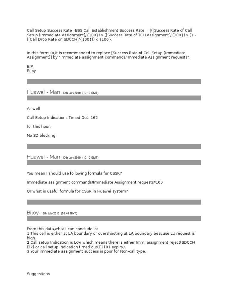Call Setup Success Rate | PDF | Network Protocols | Telecommunications ...
