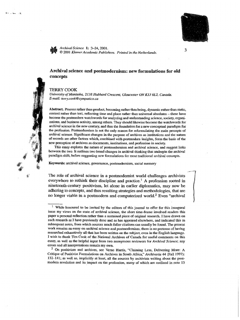 Terry Cook PDF | PDF