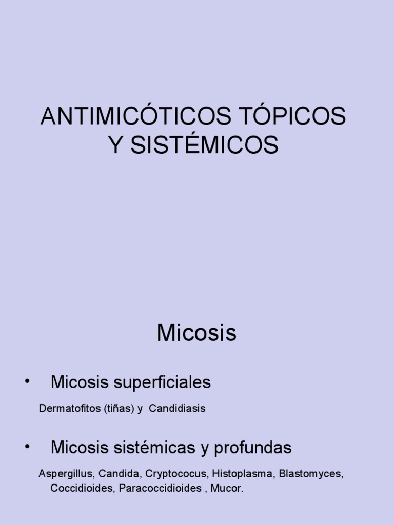 14 Antimicoticos Topicos Sistemicos | PDF | Especialidades Medicas | Enfermedades y trastornos