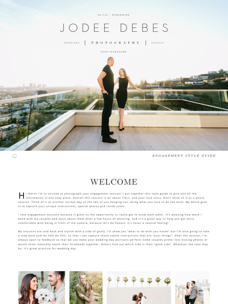 Engagement Style Guide - Jodee Debes Photography | PDF | Art Media ...