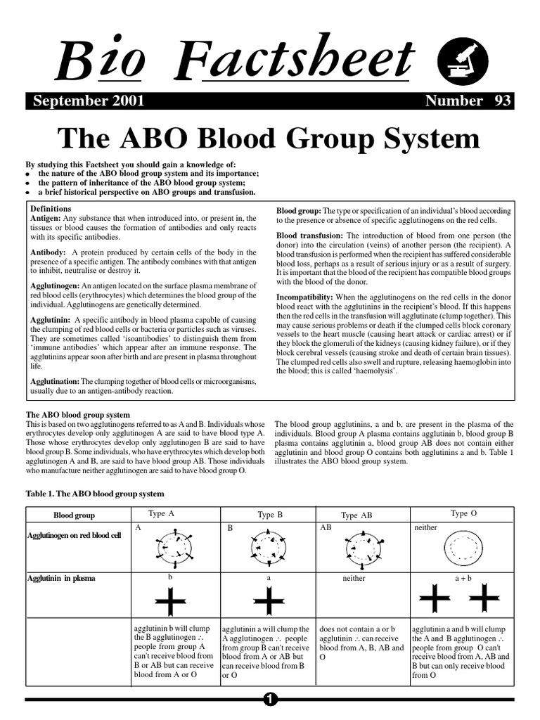 ABO Blood Group System | PDF
