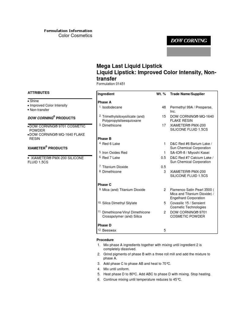 FORMUL_01451_lipstick-formulation.pdf | Trademark | Cosmetics