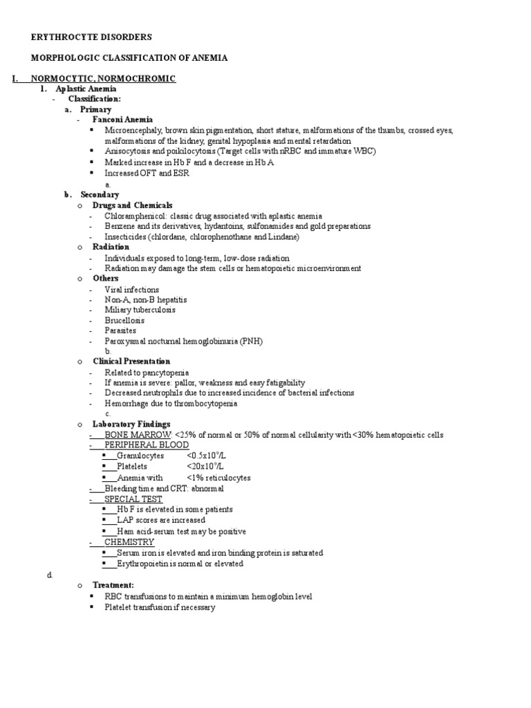 Erythrocyte Disorders Ho | PDF | Anemia | Red Blood Cell