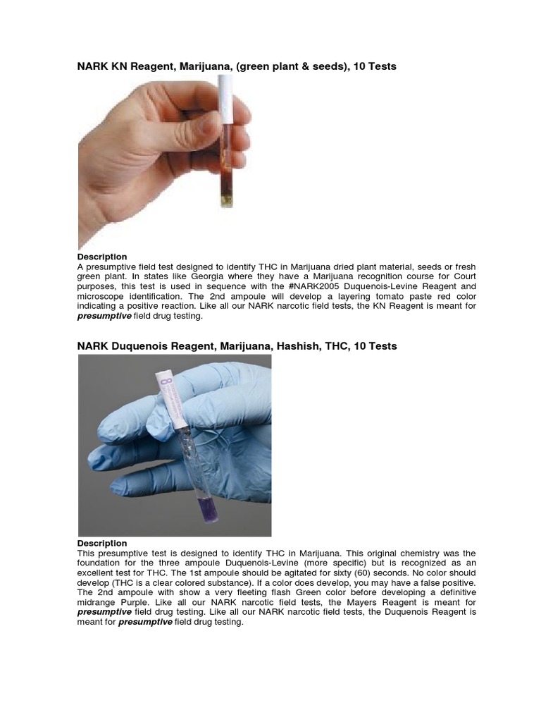 Drug of Abuse Test NARK KN PDF | PDF