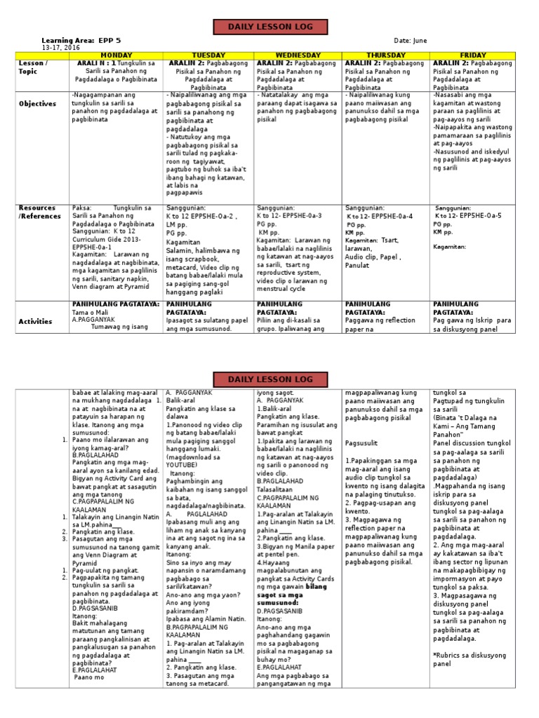 My New DLL in Epp He 5 2016 (Ghie Cortez) | PDF