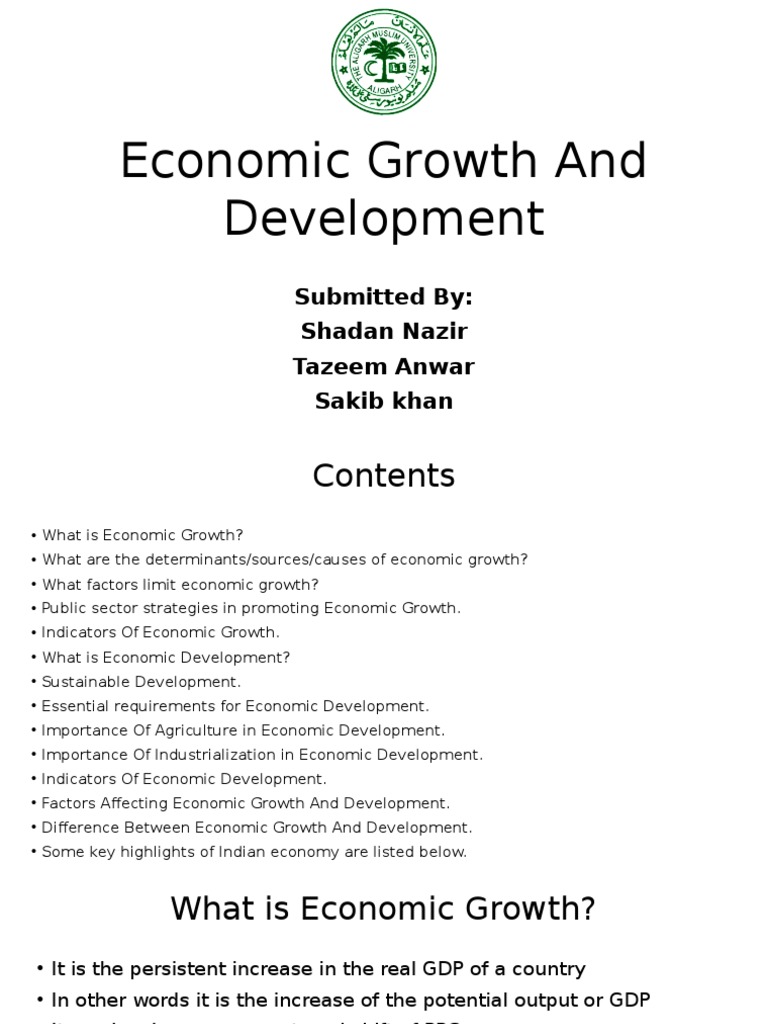 Economic Growth and Development | PDF | Economic Growth | Economic ...