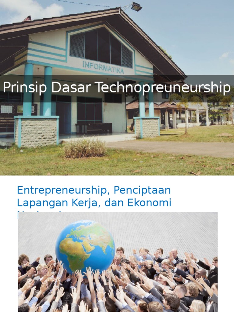 Prinsip Dasar Technopreneurship | PDF
