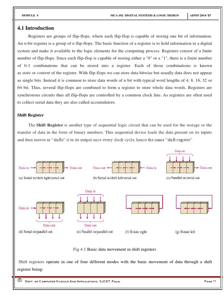 Shift Registers and Counters Guide | PDF | Digital Electronics | Logic Gate