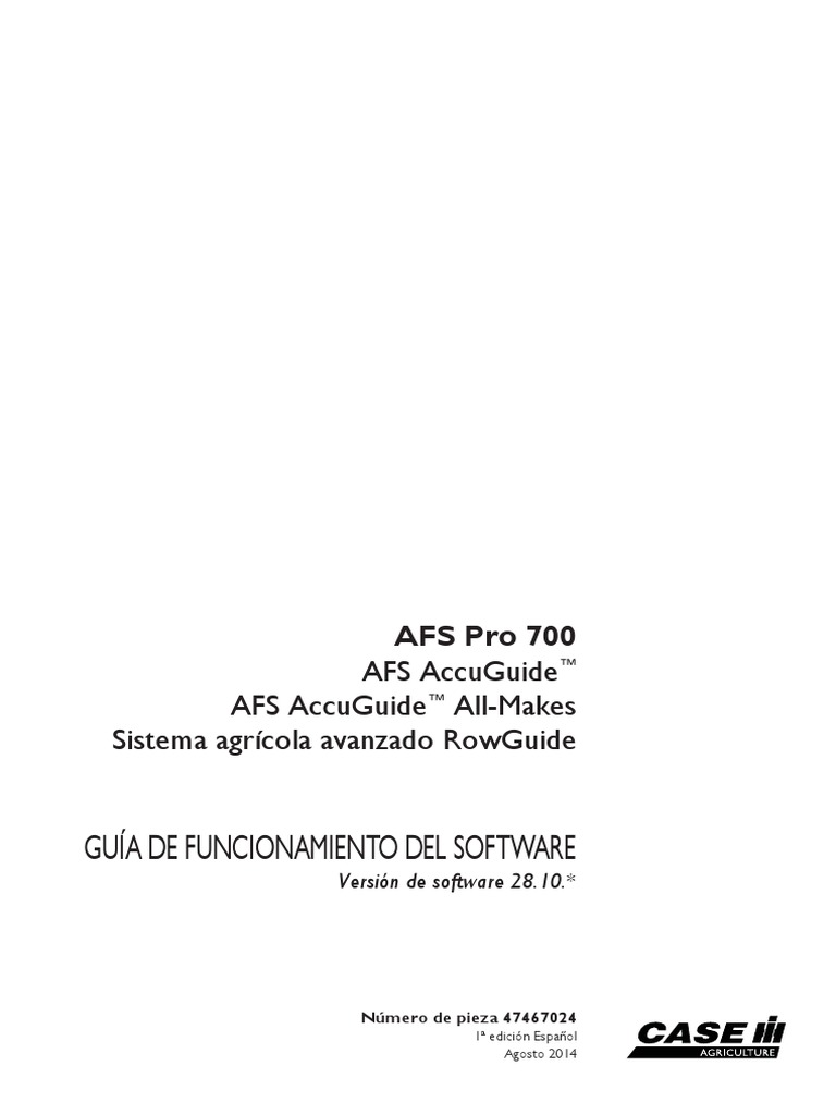 Afs Pro 700 Guia de Funcionamiento-Guts | PDF | Sistema de Posicionamiento Global | Software