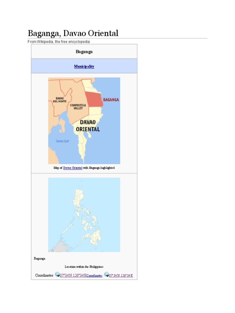 Baganga, Davao Oriental: A Guide to its History, People and Culture ...