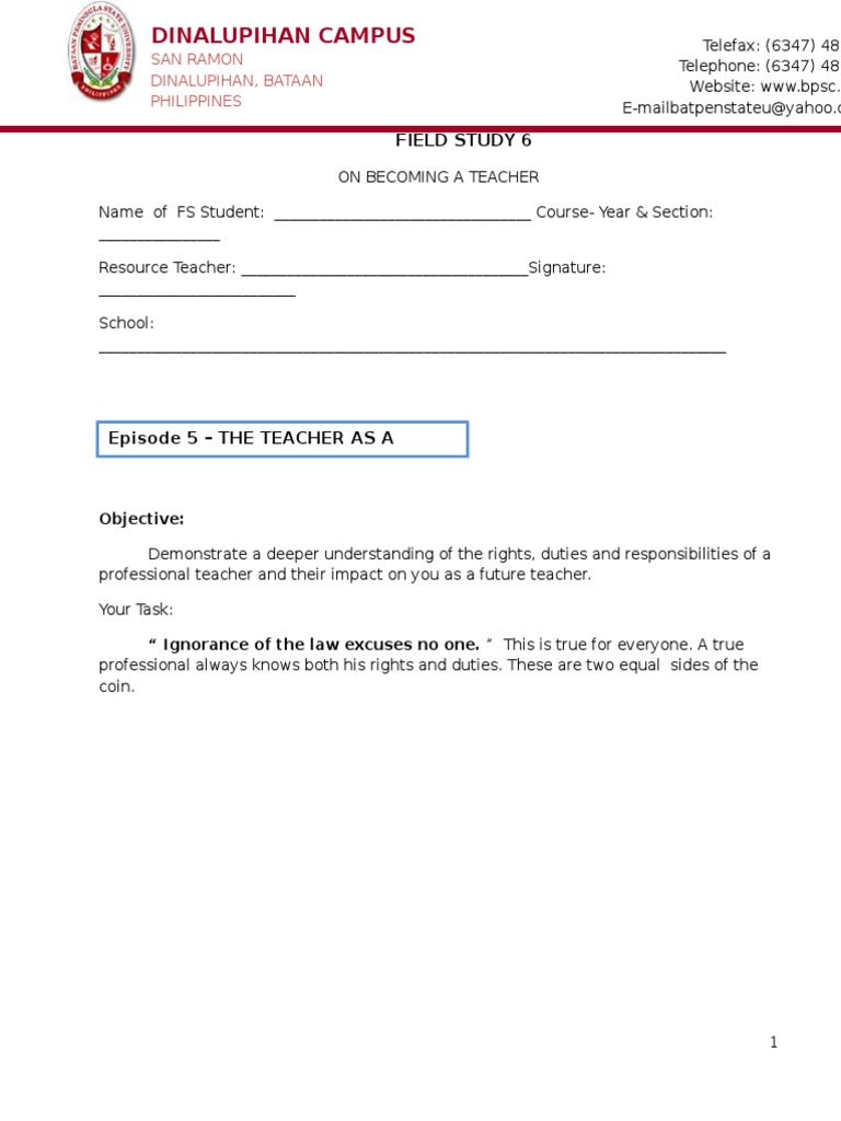 FS 6 Episode 5 | PDF | Incentive | Teachers