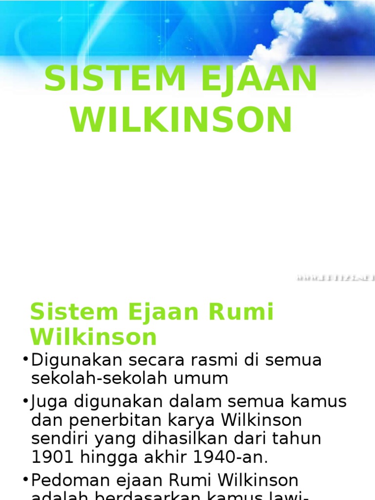 Sistem Ejaan Wilkinson | PDF