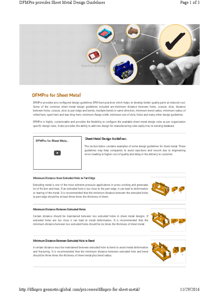 Sheet Metal DFM | PDF