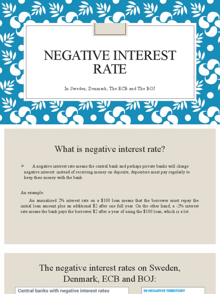 Group 2 Negative Interest Rate | PDF | Deflation | Interest Rates
