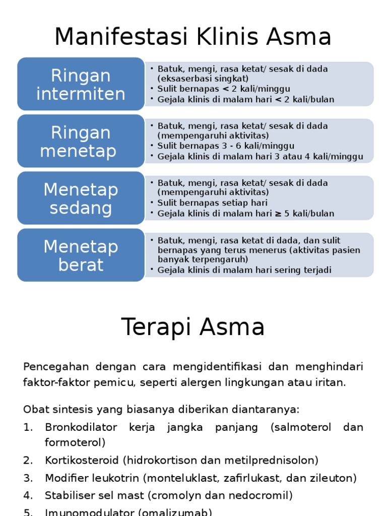 Manifestasi Klinis dan Terapi Asma | PDF