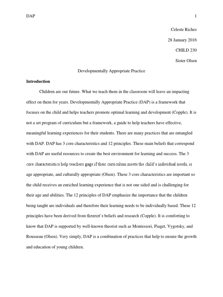 Dap Paper | PDF | Classroom | Learning