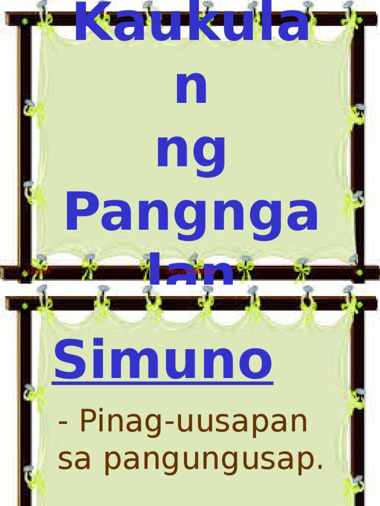 Kaukulan NG Pangngalan | PDF