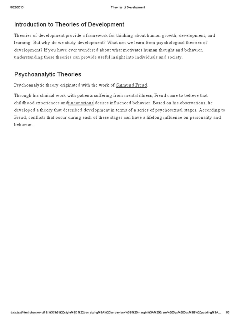 Theories of Development | PDF | Behaviorism | Thought