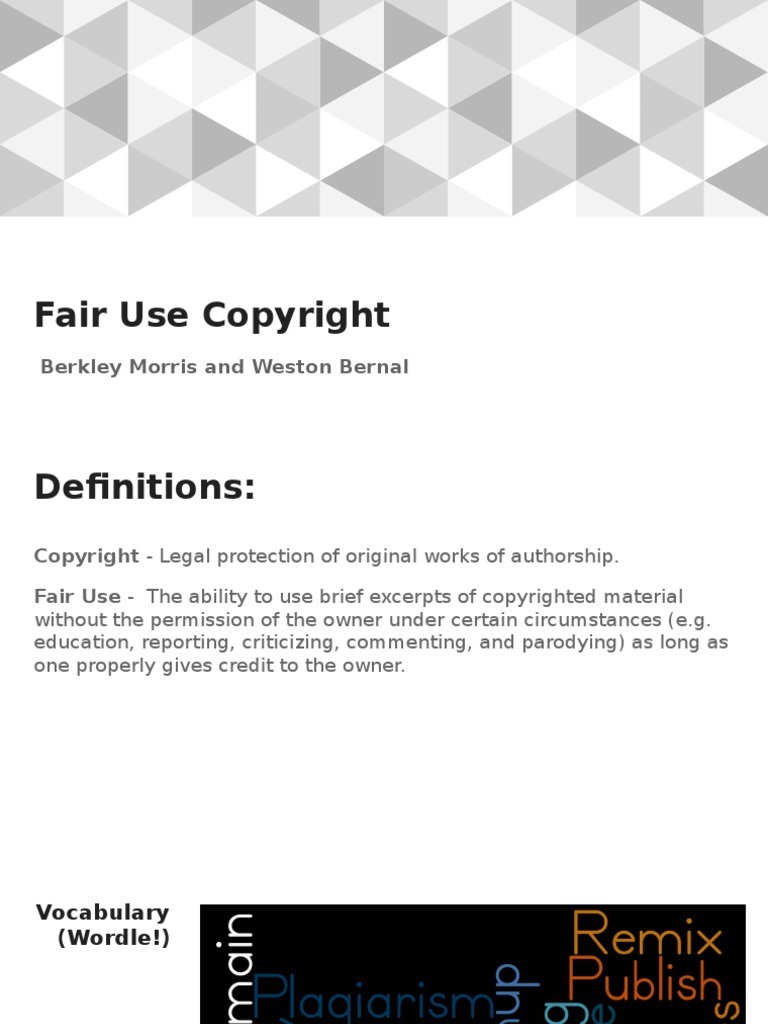 Fair Use and Copyright Guide | PDF | Fair Use | Copyright Infringement