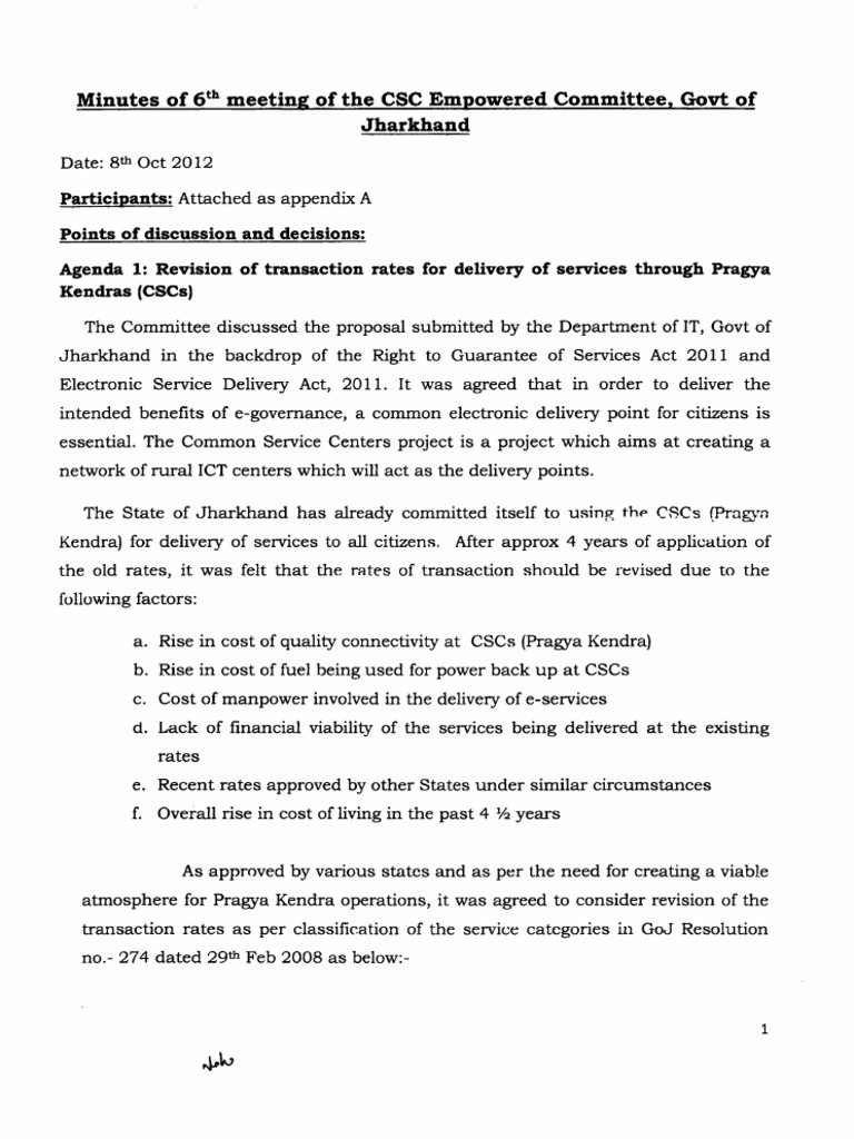 CSC Rates Chart | PDF