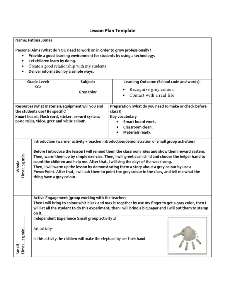 Lesson Plan Color | PDF | Lesson Plan | Sharing