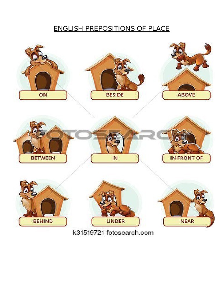 English Prepositions of Place FOR KIDS | PDF