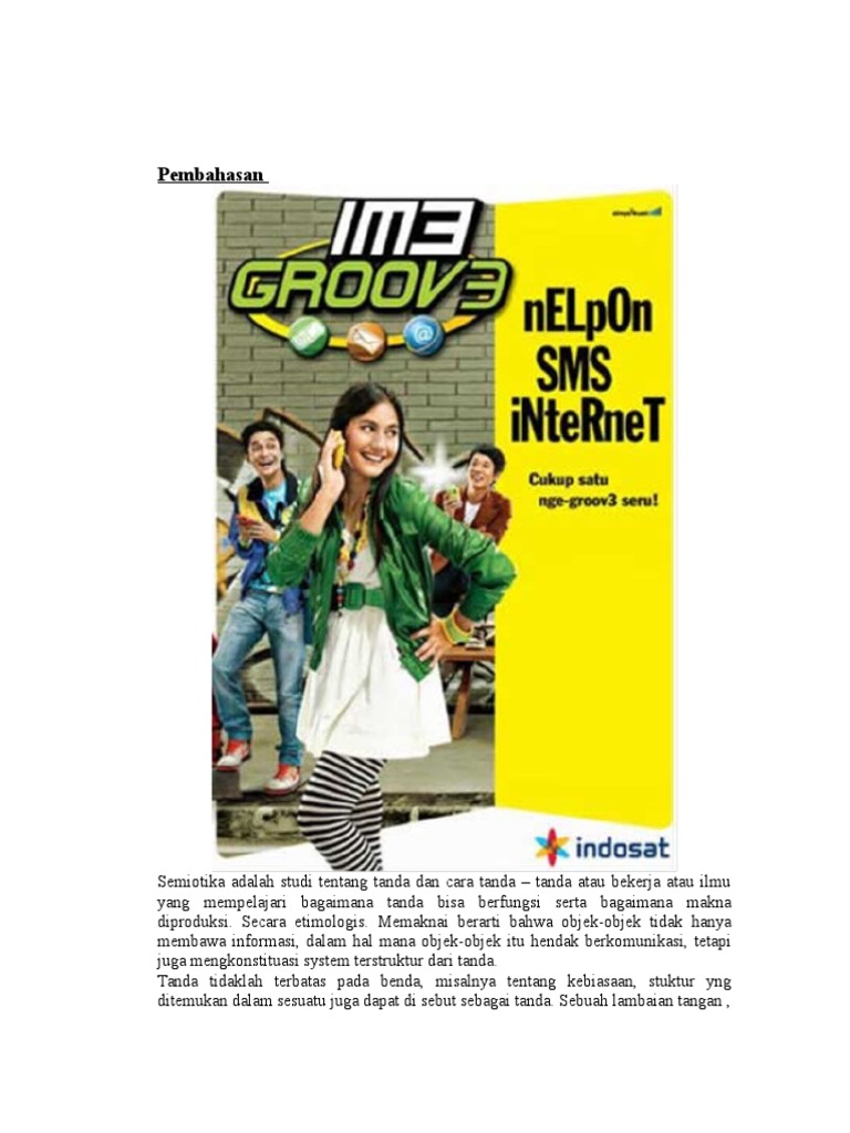 Analisis Semiotika Iklan Indosat IM3 | PDF | Ilmu Sosial