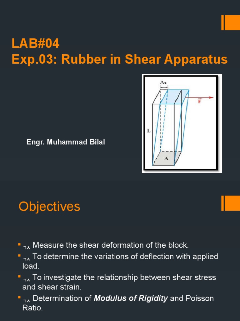 Rubber in Shear | PDF | Deformation (Mechanics) | Shear Stress