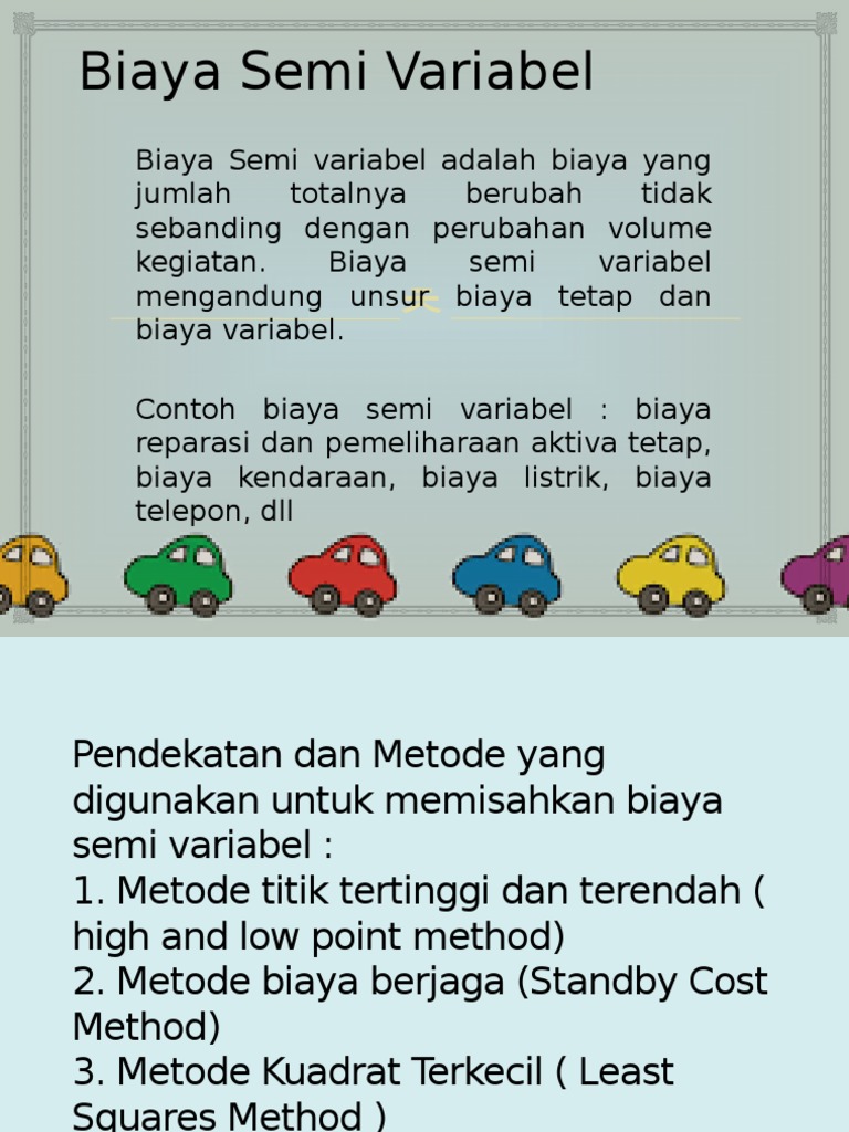 Biaya Semi Variabel | PDF