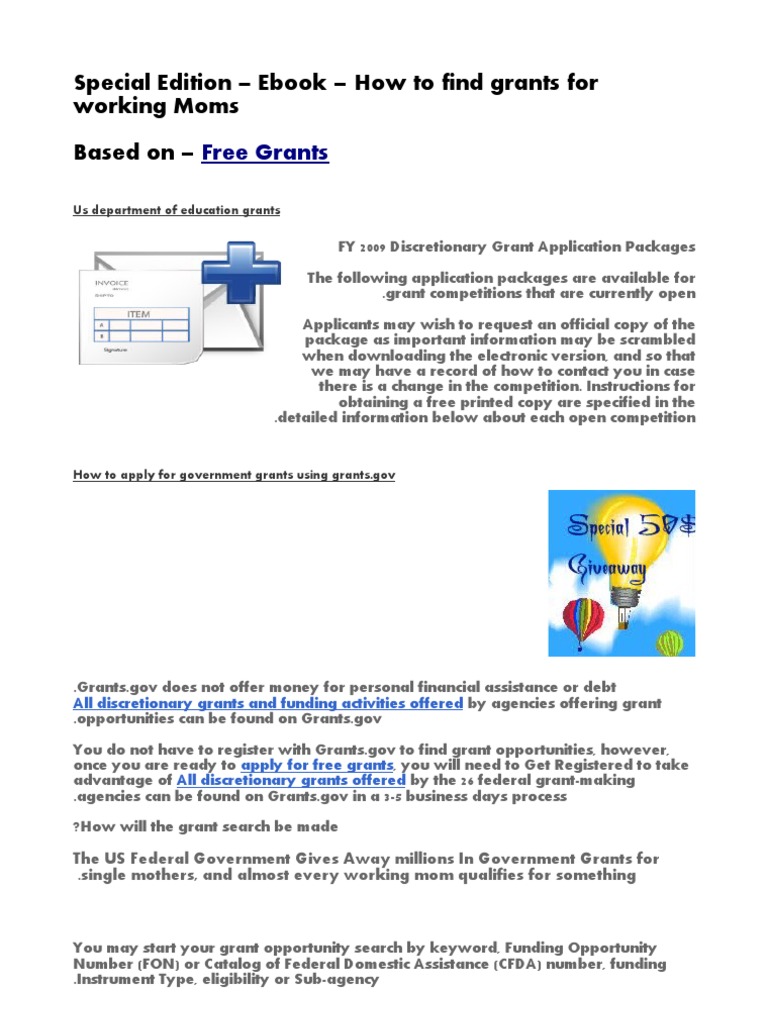 Free Grants For Working Moms | PDF | Pell Grant | Grant (Money)