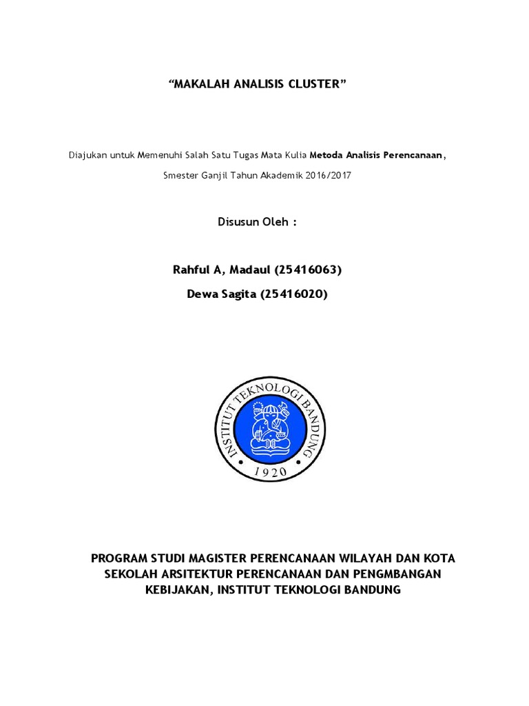 Peta Makalah Analisis Cluster | PDF | Sains & Matematika