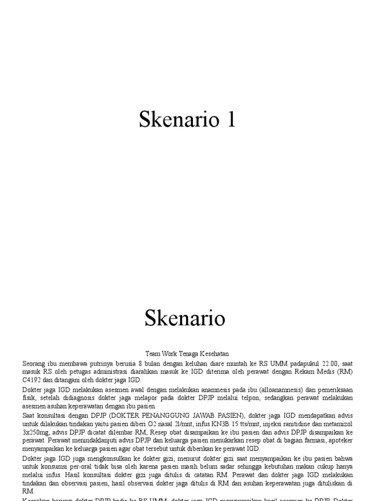 Skenario 1 Blok IPE Bedah | PDF