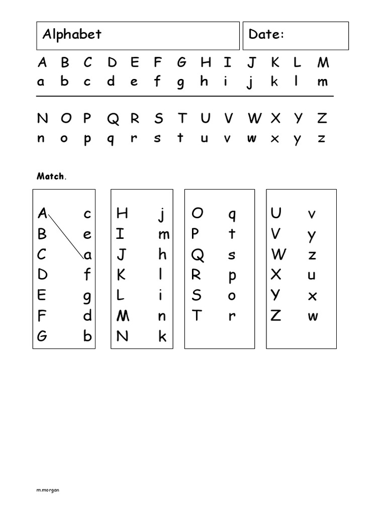 Alphabet Match | PDF