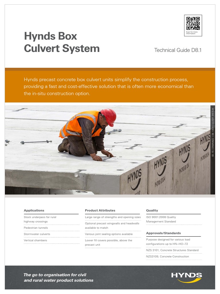 Hynds Box Culvert Installation Guide | PDF | Precast Concrete | Tunnel